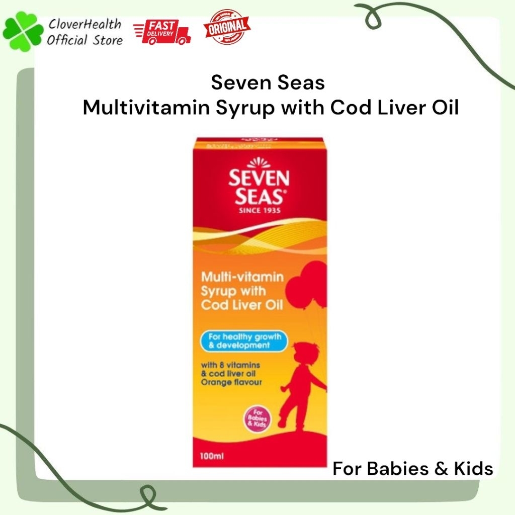 Seven Seas Multivitamin Syrup with Liver Oil 100ml / 500ml | Shopee ...