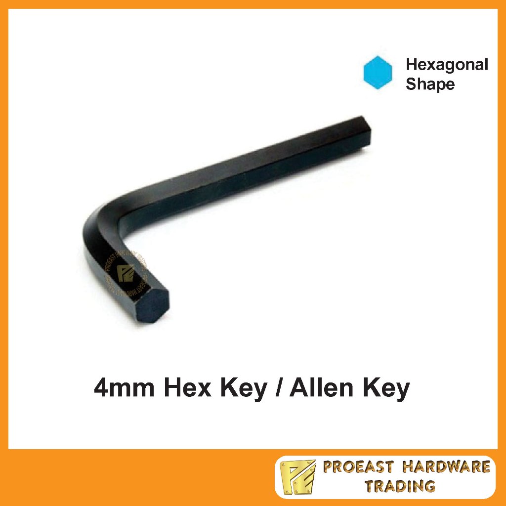 4mm Kunci Allen / Hex Sepana ( lengan pendek )/ Allen Key / Hex Key ...