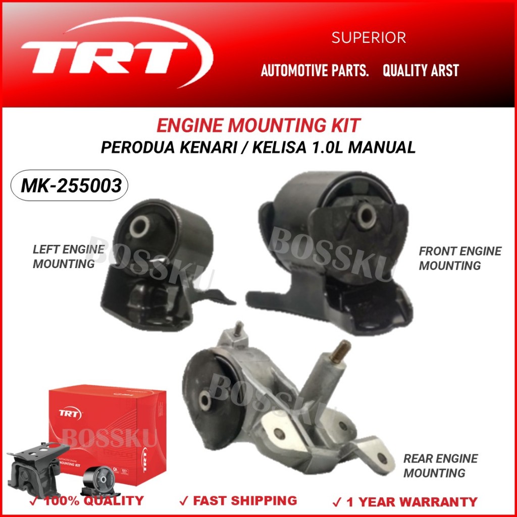 TRT BRAND ENGINE MOUNTING 1 SET 3 PCS - MK-255003 PERODUA KELISA ...