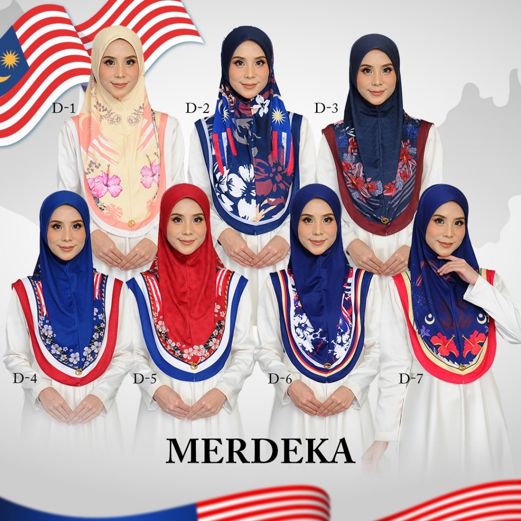AJSCARF sarima merdeka mosscrepe LATEST LAWA PATTERN | MERDEKA EDITION ...