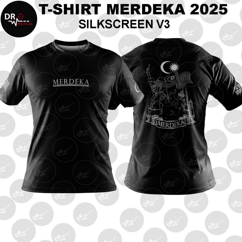 Dr Tactical Microfiber Silkscreen Printed T-Shirt Merdeka 2025 Version ...