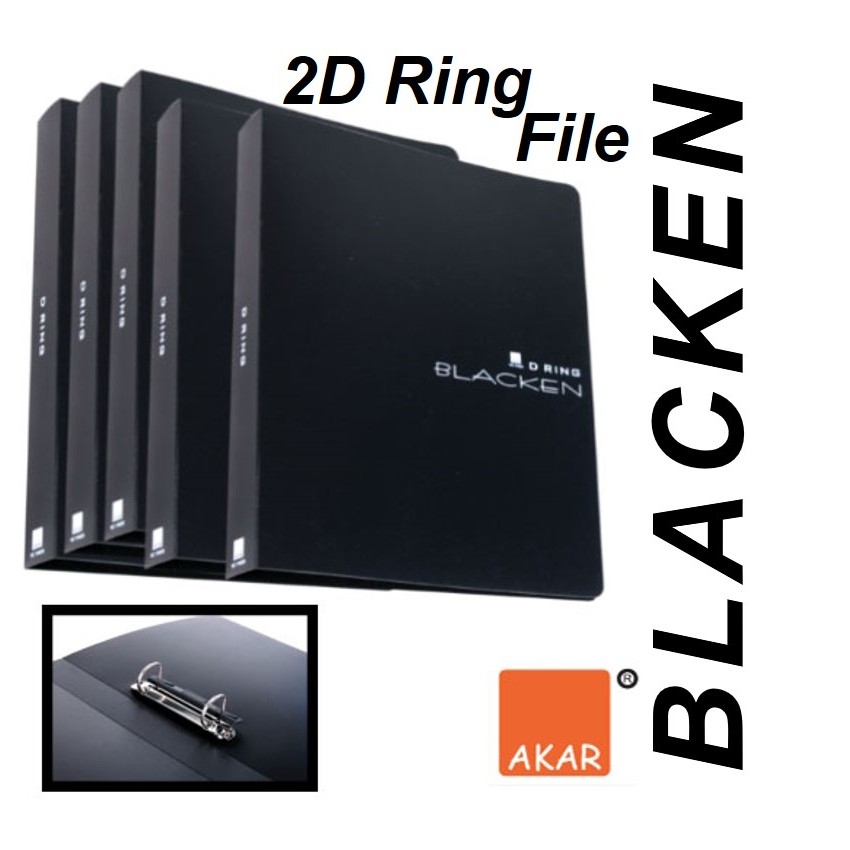 Akar Blacken 2D Ring File O Ring File A4 Size Ring Binder Box File ...