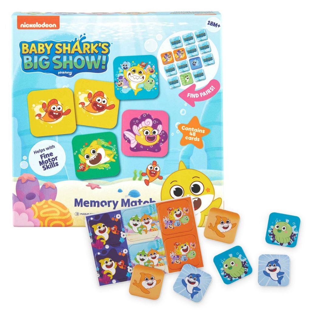 Nickelodeon Baby Shark's big show - Baby Shark 48x Memory Match Game ...