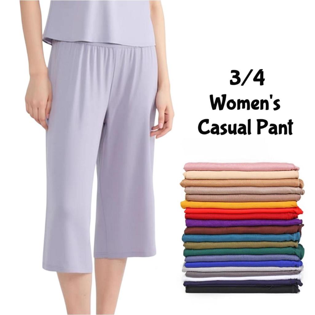 Women's 3-Quarter Pants Women's Wet Pants Women's Sleep Pants | Shopee ...