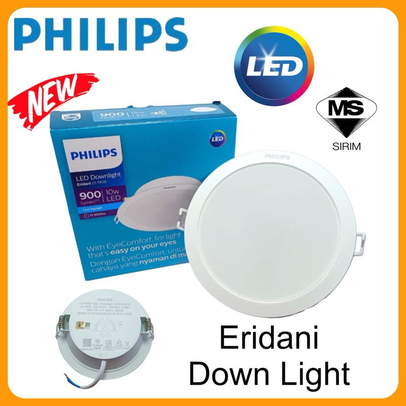[NEW] PHILIPS ERIDANI LED DOWN LIGHT 10W-5”/14W-6”/23W-8” | Shopee ...