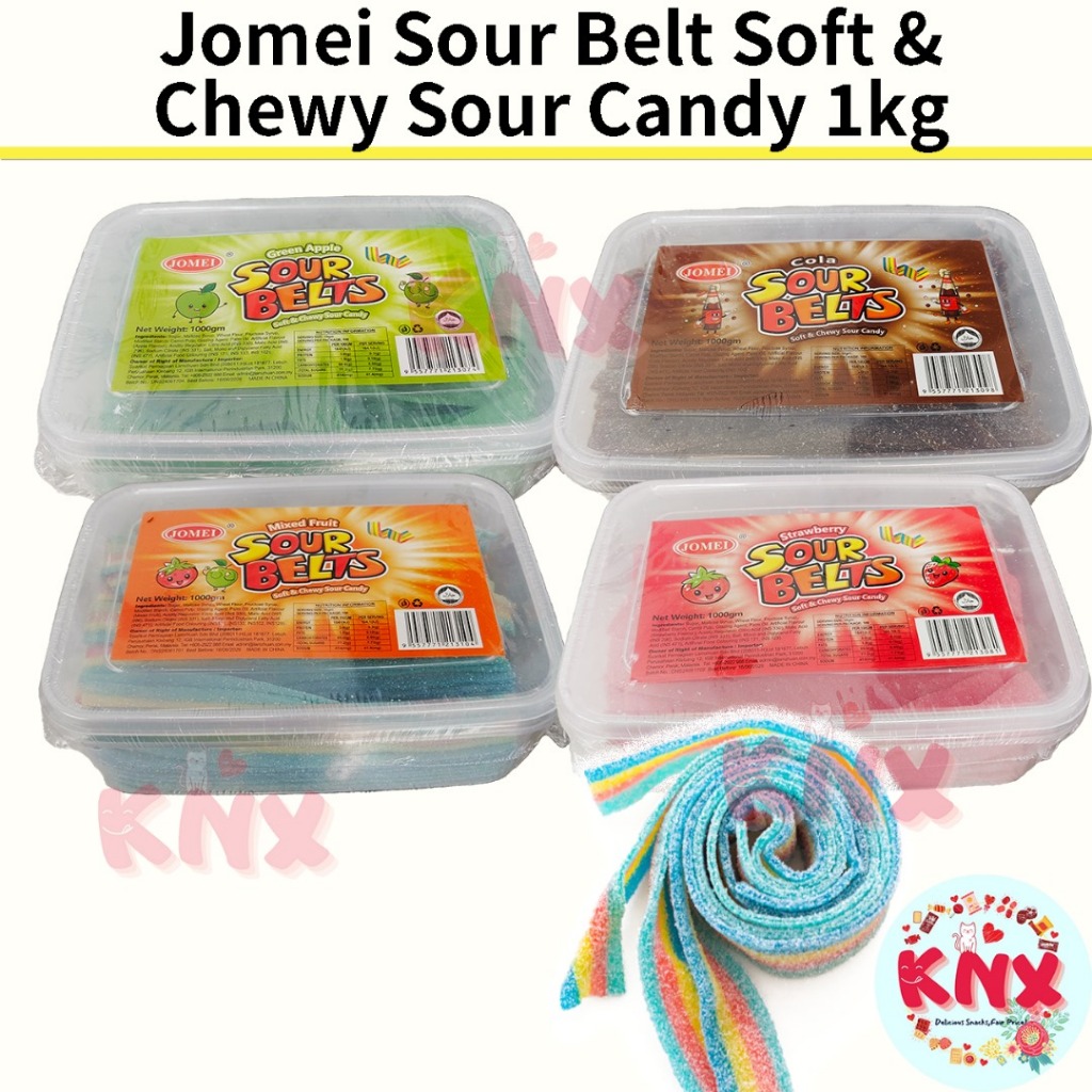 Jomei Gula-Gula Berperisa Masam Tali Pinggang 1KG Sour Belts Sour Belt ...