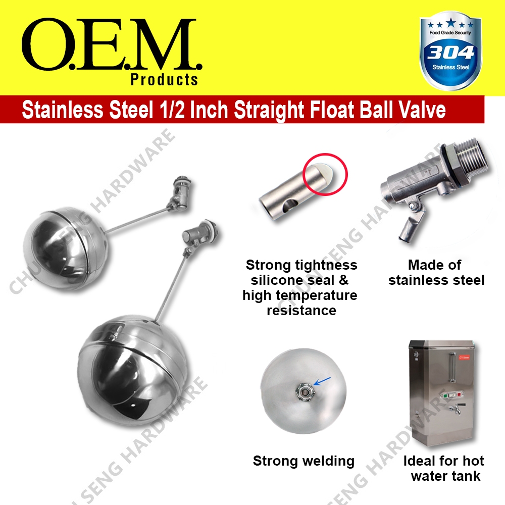 Stainless Steel Ball Float Valve Stainless Steel Float Valve 1/2 Inch ...