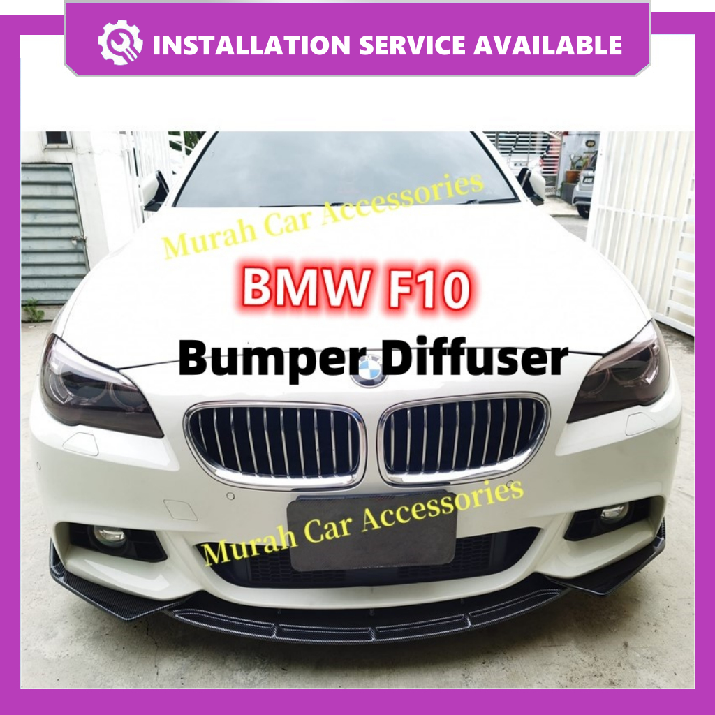 BMW F10 Front Bumper Diffuser Lip Wrap Angle Splitters (Installation ...