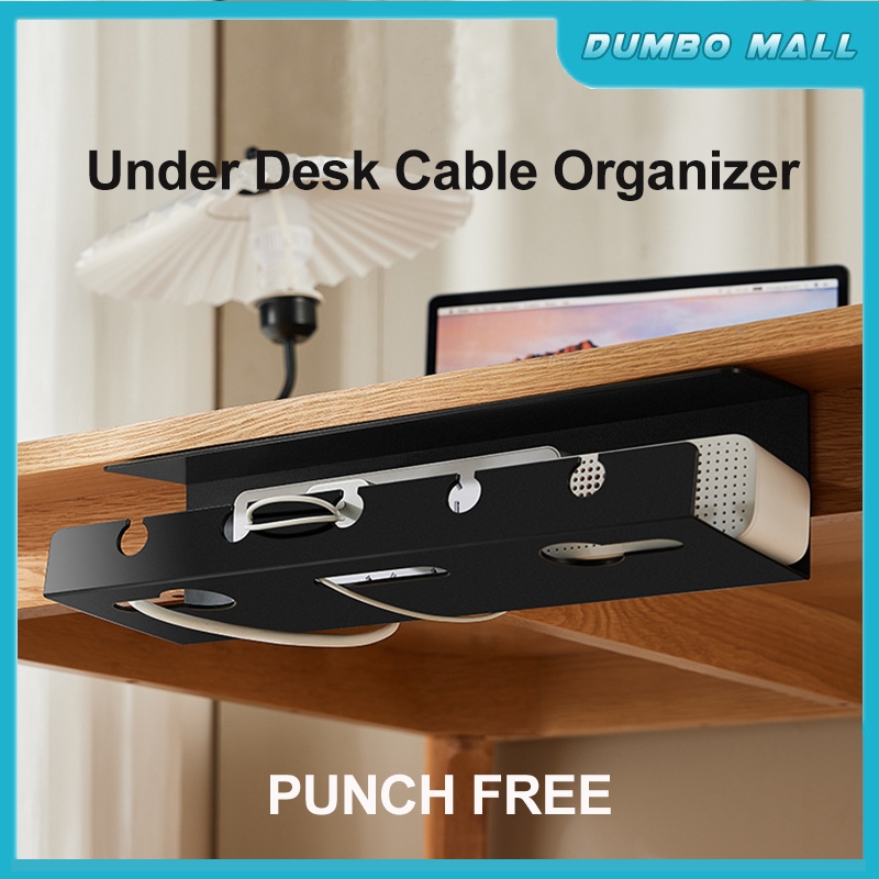 Under Desk Cable Organizer Rack Under Table PC Wire Socket Management ...