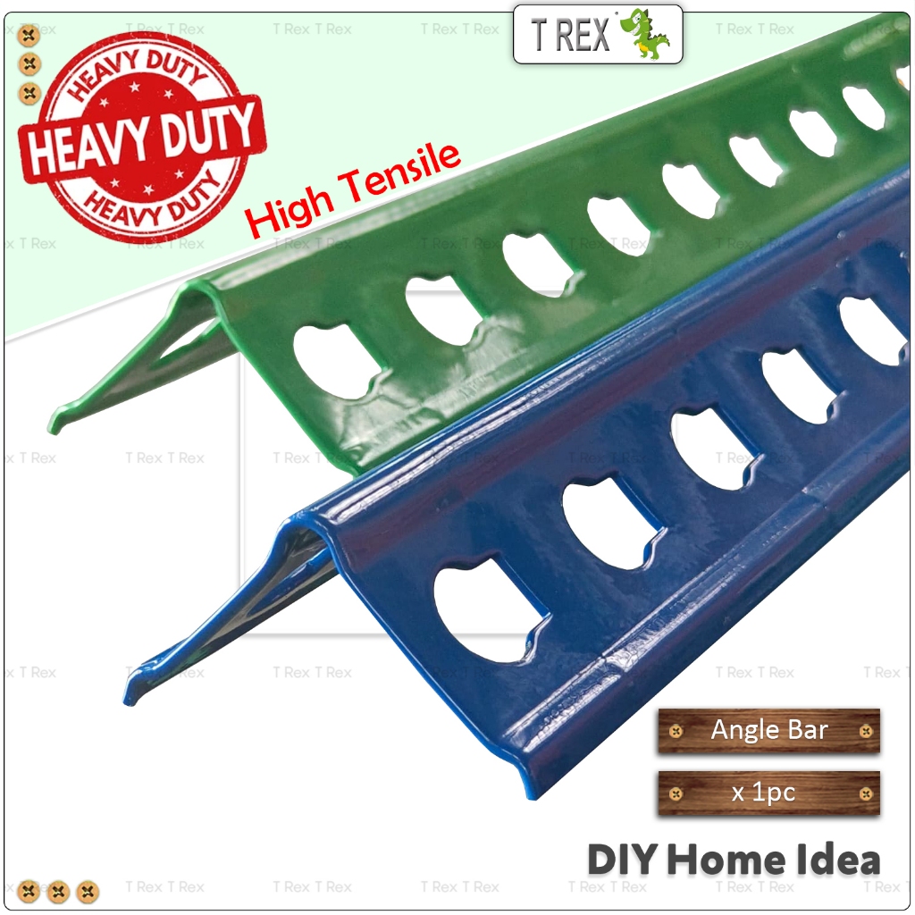 T Rex DIY High Tensile Heavy Duty Multi Holes Slotted Angle Bar / Besi ...