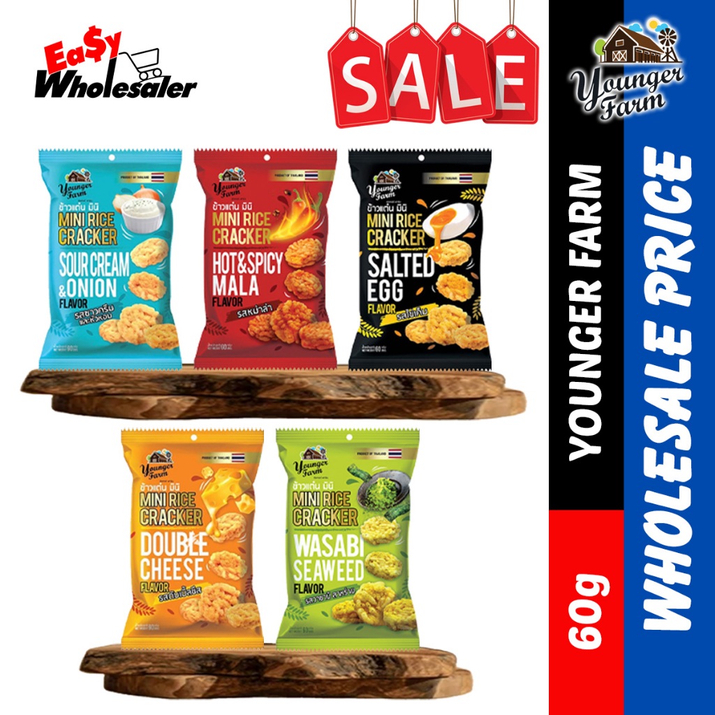 Younger Farm Mini Rice Cracker (60g) x 24 packs | Shopee Singapore