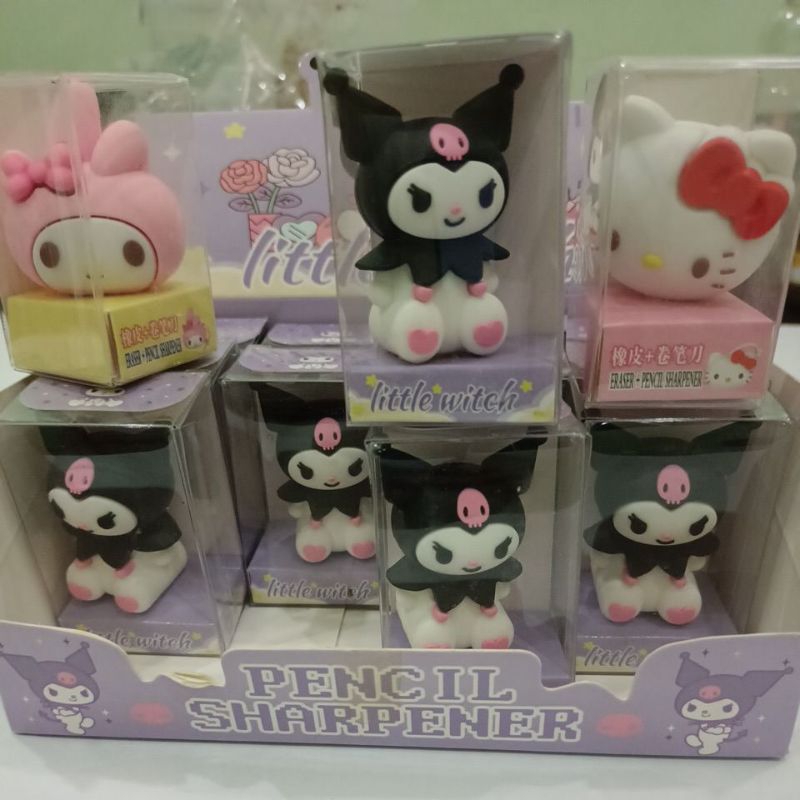 Cartoon pencil sharpener Sanrio Kuromi My Melody Kitty cute stationary ...