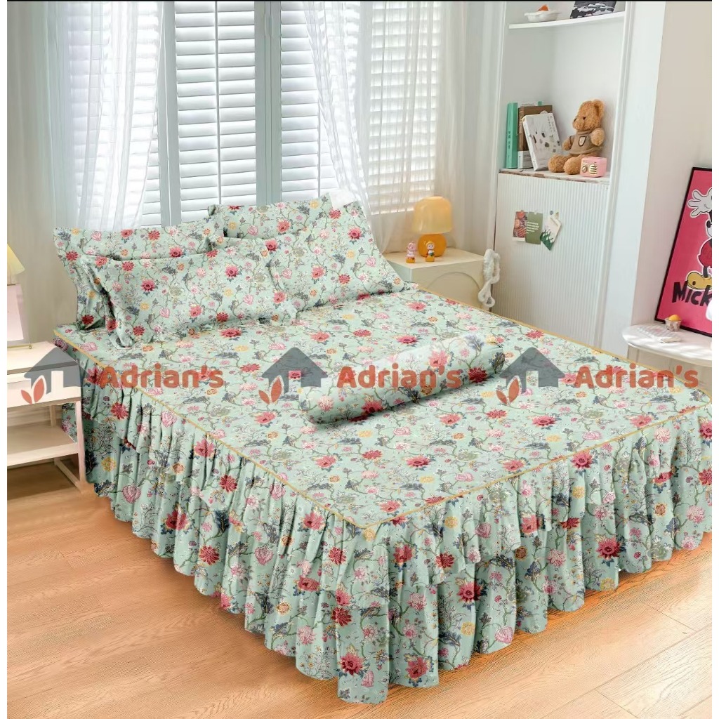 Kedai Sedia 4-dalam-1 KING QUEEN Saiz Cadar Ropol Set Cadar 2xSarung ...