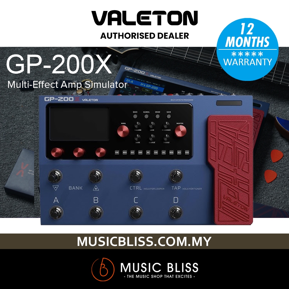 Valeton GP-200X Guitar Multi-Effect Amp Simulator - Black (GP200X ...