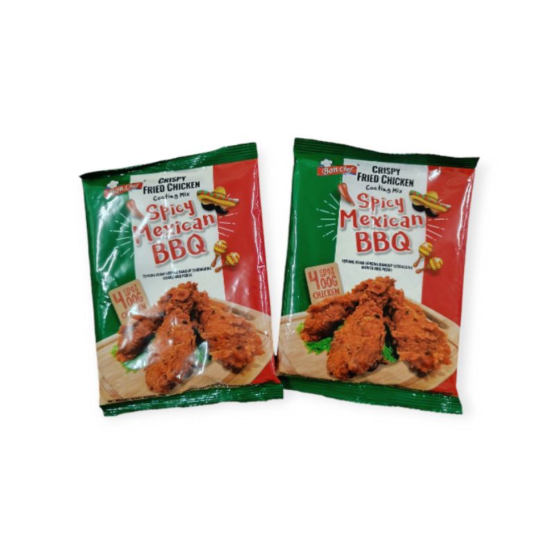BON CHEF Tepung Ayam Goreng Rangup Serbaguna Mexico BBQ Pedas Crispy ...