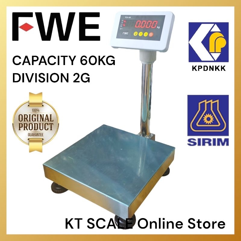60KG TIMBANG FWE DIGITAL PLATFORM SCALE | Shopee Singapore