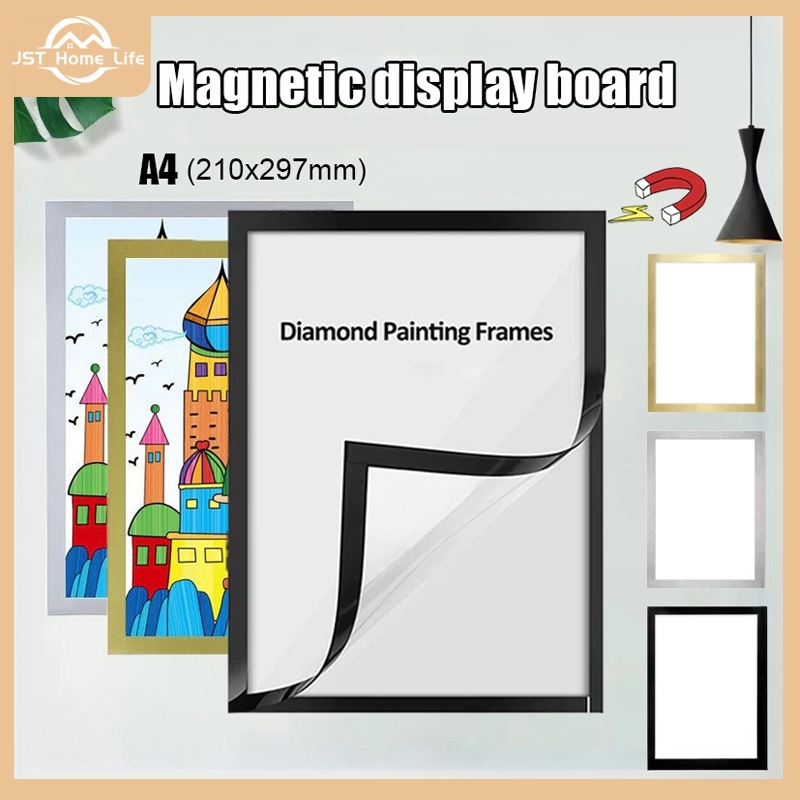 A4 A3 Magnetic Frame Display Board Wall Stick Frame Photo Certificate ...