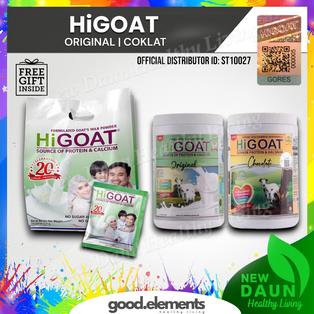 HiGOAT Bottle 500g | Pek 15 Sachet | Chocolate Bottle 500g Goat Milk ...