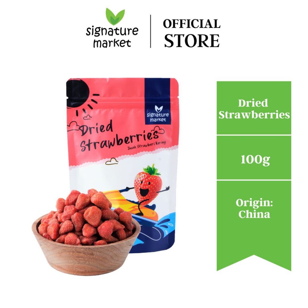 Signature Market Dried Strawberries (100g) | Shopee Singapore