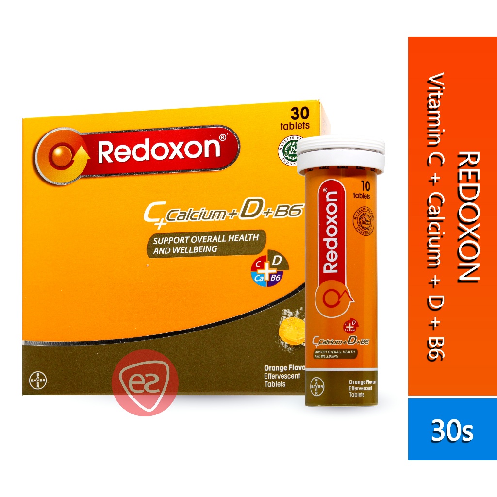 Redoxon C + Calcium + D + B6 Effervescent Tablet 30s Orange Flavour ...