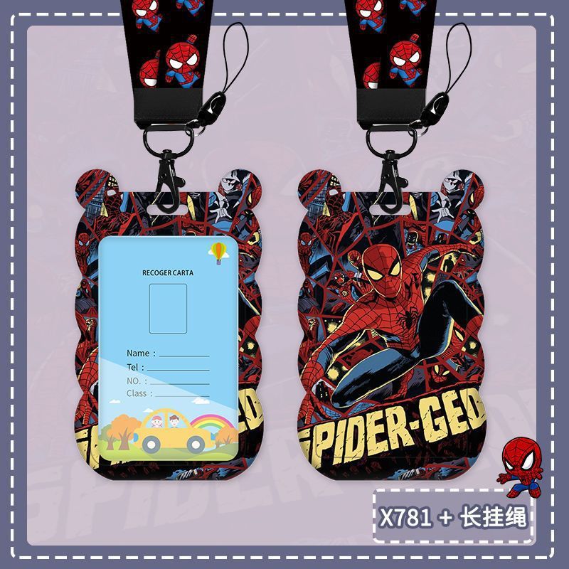 Spiderman Marvel Super Mario Lanyard Student Card holder Boy lanyards ...