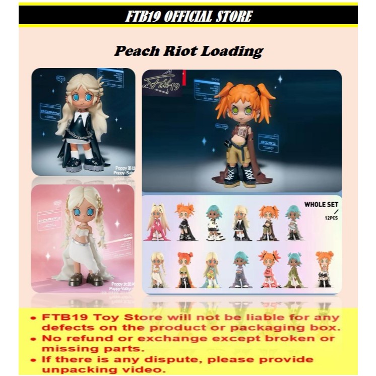 PEACH RIOT LOADING SERIES BLINDBOX 小小叛桃载入中系列盲盒 | Shopee Singapore