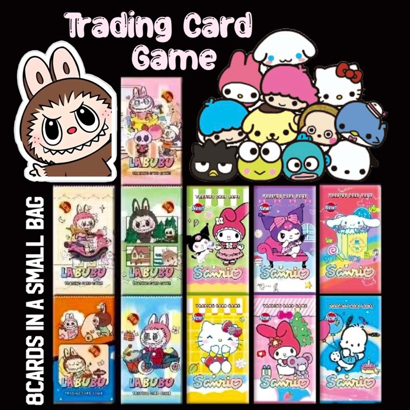 8 Cards in a Bag 12 Bags Trading Card Game Cartoon Sunrio Kuromi Melody ...