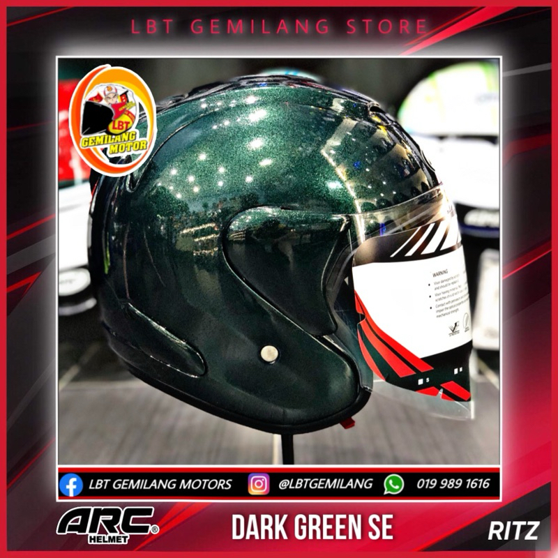 ARC Helmets RITZ [DARK GREEN SE] | Shopee Singapore