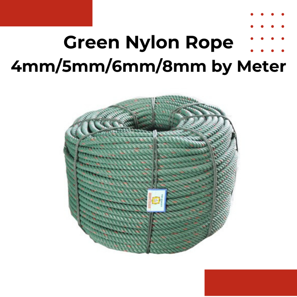 【Lelong 清仓商品】High Quality Nylon Green PE Polyethylene Rope 4mm/5mm/6mm ...