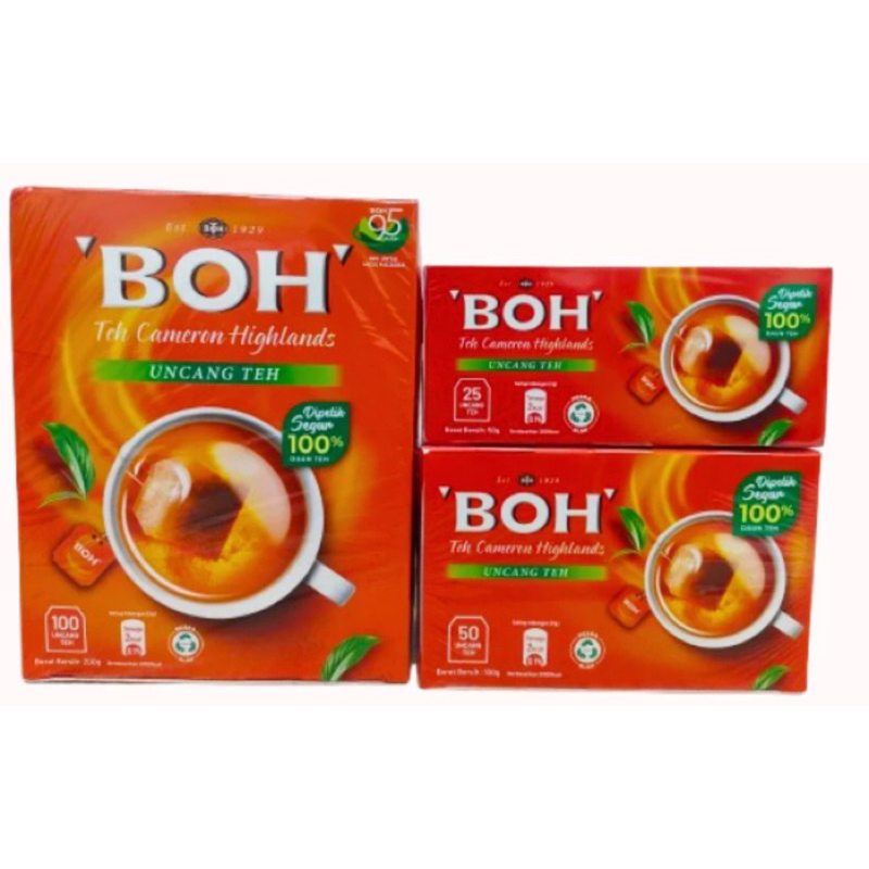 BOH Cameron Highlands Teabag (100's / 50's / 25's) | Shopee Singapore