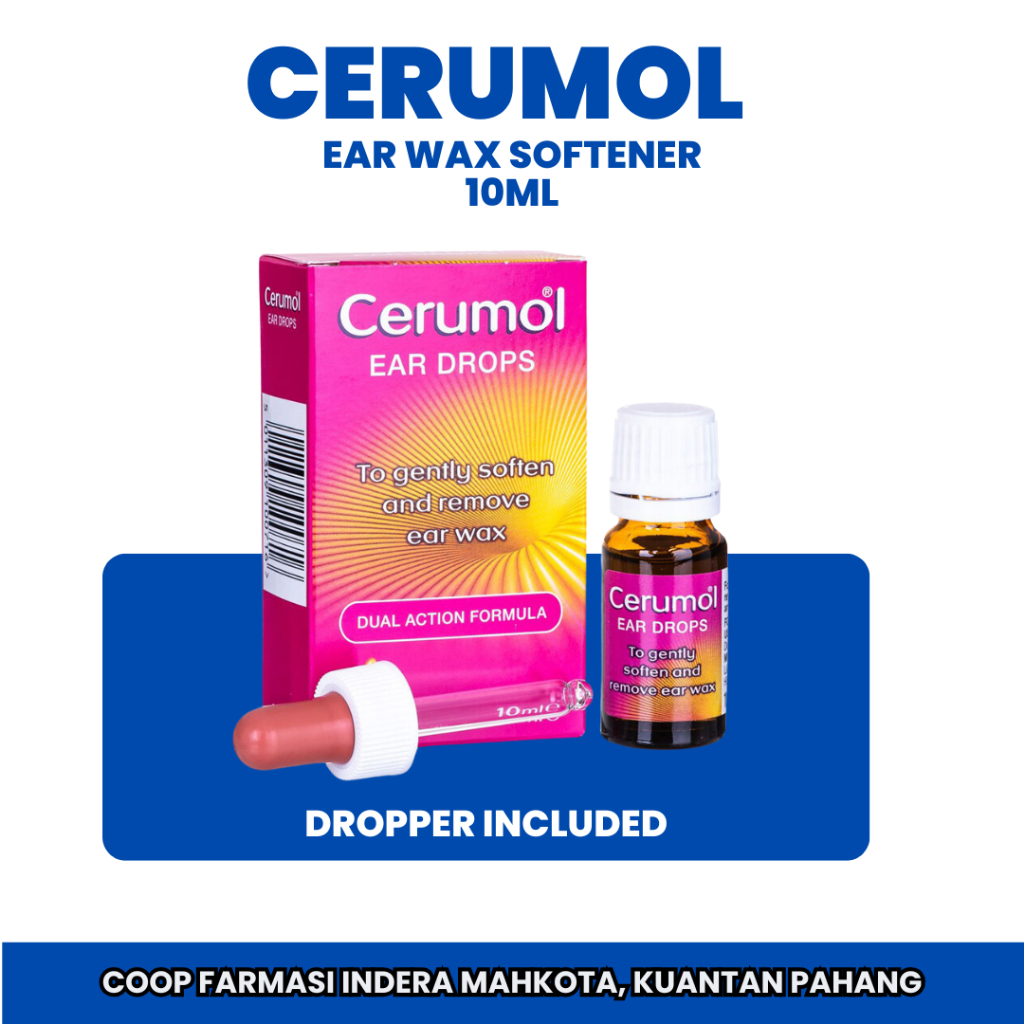 CERUMOL EAR WAX SOFTENER DROPPER INCLUDED 10ML | Shopee Singapore