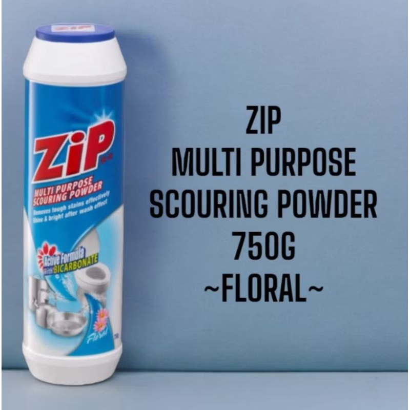 Zip Multi Purpose Scouring Powder Flora 750g | Shopee Singapore