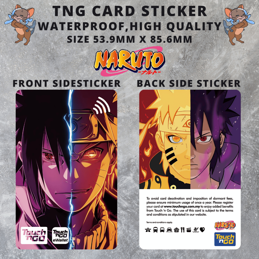 Naruto&Sasuke - Card Sticker/Touch n Go Card Sticker Cover | Shopee Singapore