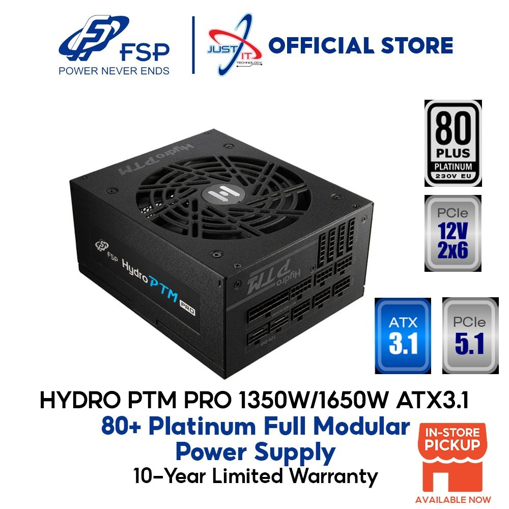 FSP HYDRO PTM PRO ATX3.0 (PCIE 5.0) 1650W 80+ PLATINUM FULL MODULAR ...
