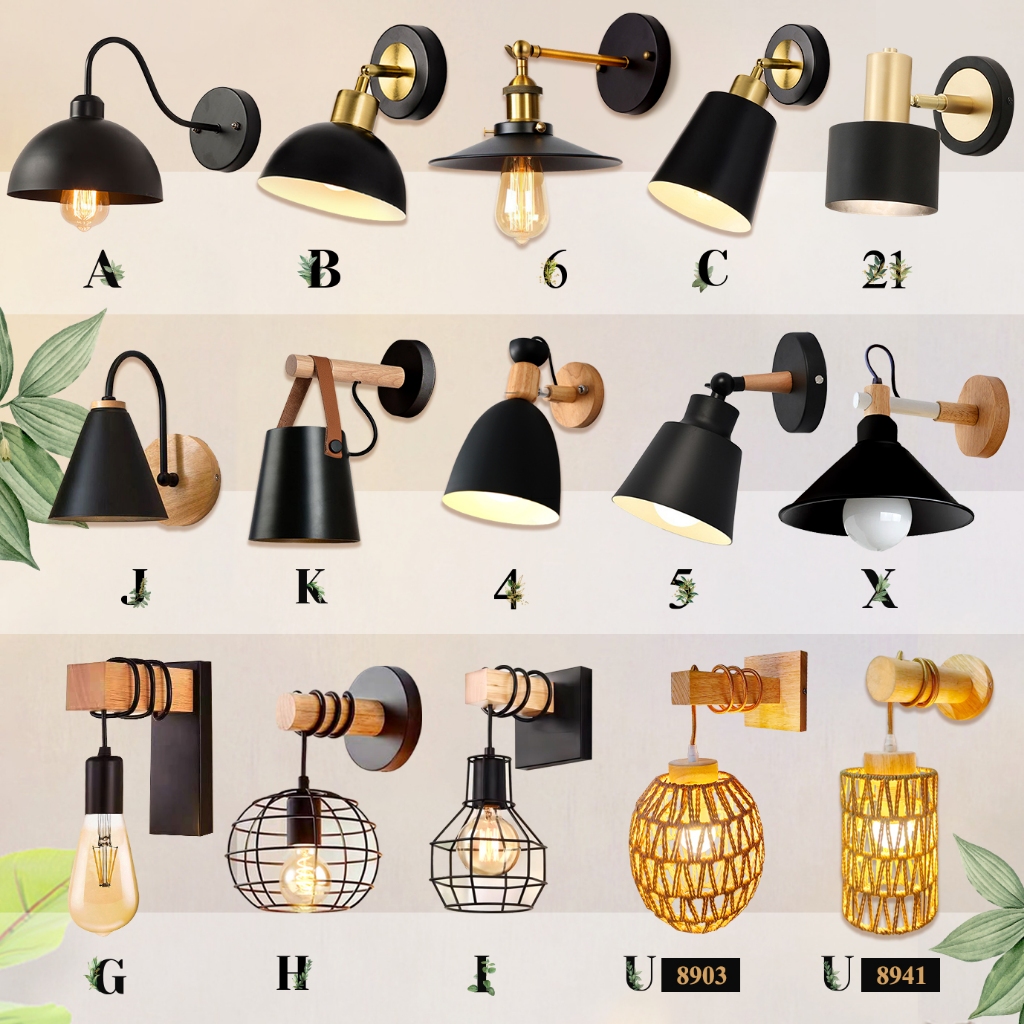 Wall Light Designer Decorative Wall Lamp/Light E27 Holder Lampu Dinding ...