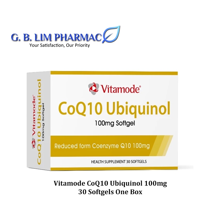 Vitamode Coq10 Ubiquinol 100mg Softgels One Box (EXP: 26-08-2026 ...
