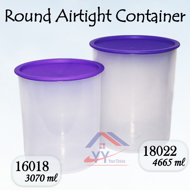 Round Airtight Container【3070ml】【4665ml】/Plastic Food Container With ...
