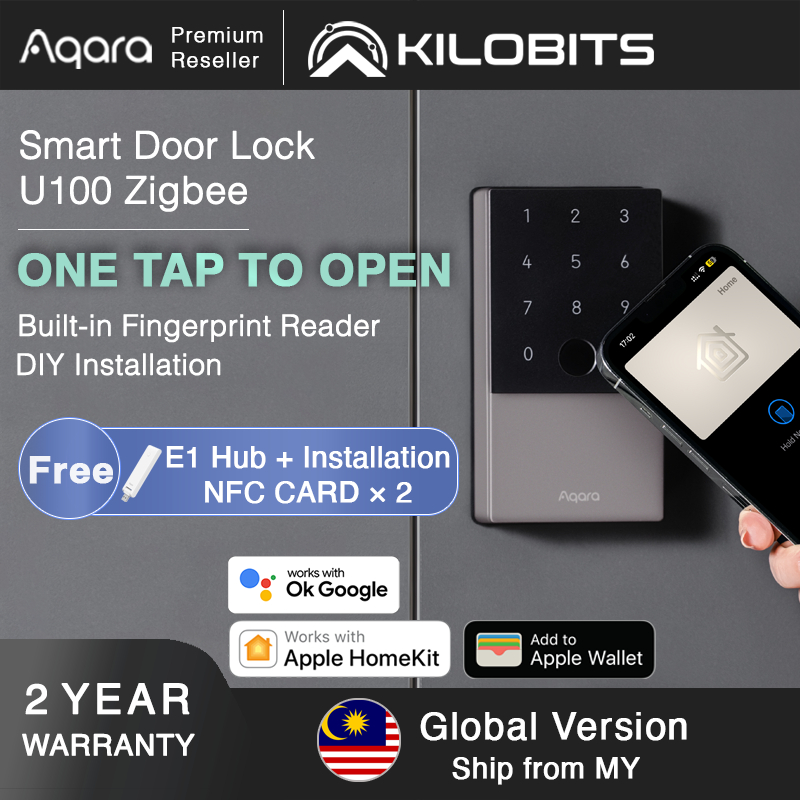 Aqara Smart Lock U100 Global Version Fingerprint Keyless Entry Door ...