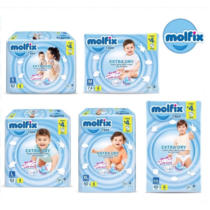 Molfix Diapers Extra Dry | Shopee Singapore