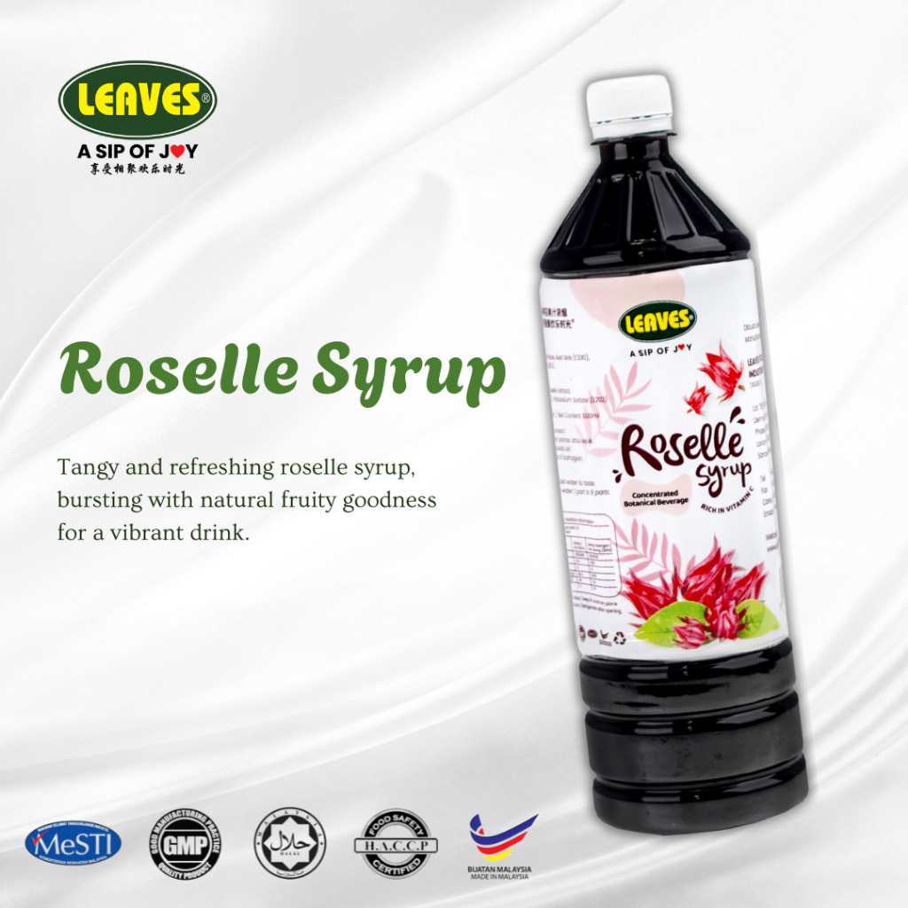 Leaves Roselle Syrup - Sirap Rozel 洛神花果汁 (1L / 1000ML) | Shopee Singapore