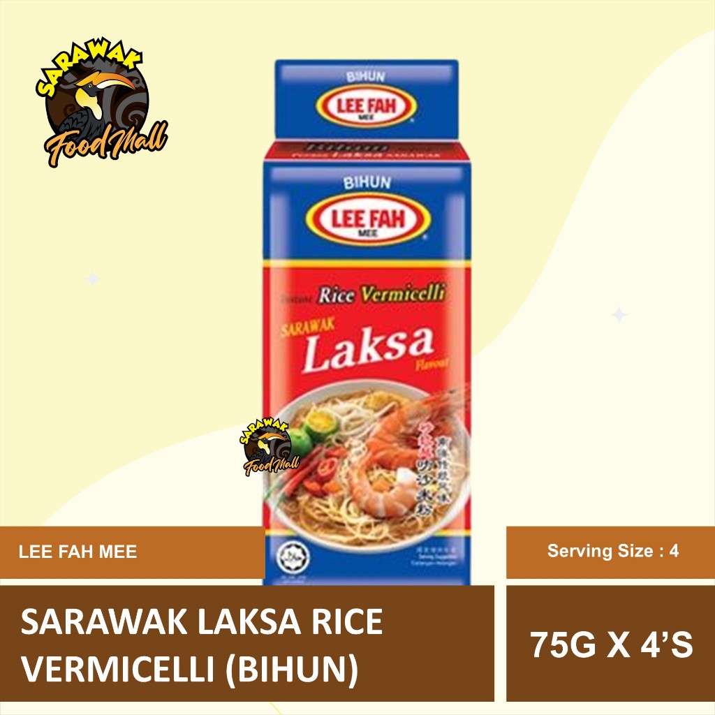 Lee Fah Mee Sarawak Laksa Vermicelli (4 Serving Pack) | Sarawak Laksa ...