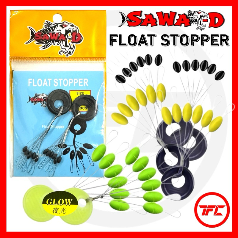 SAWA-D Float Stopper Luminous Space Beans Oval Line Stopper Profishing ...