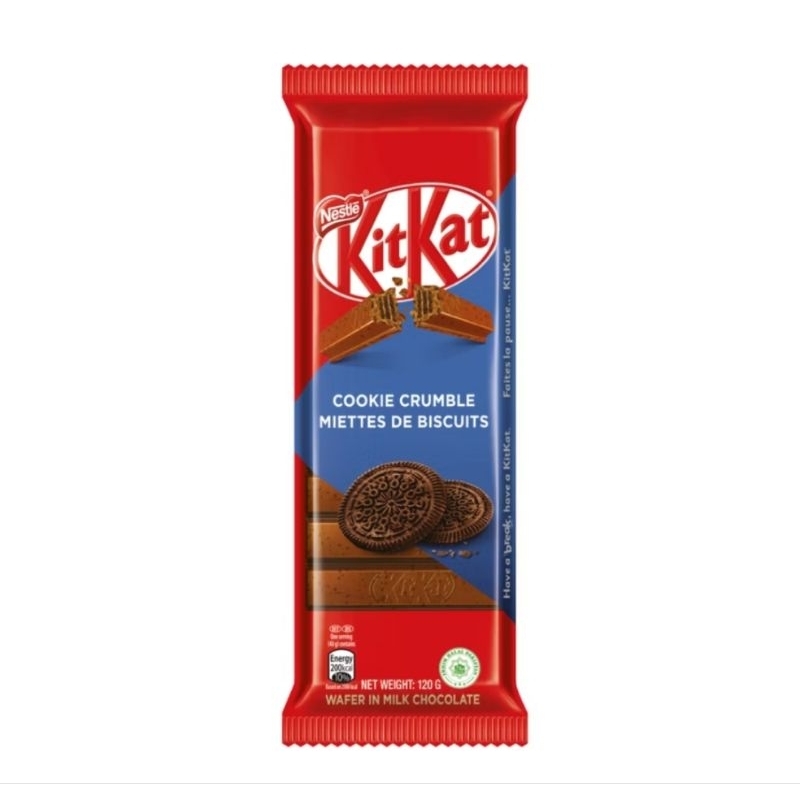 Nestle KITKAT Cookie Crumble Bar Wafer in Milk Chocolate 120g | Shopee ...