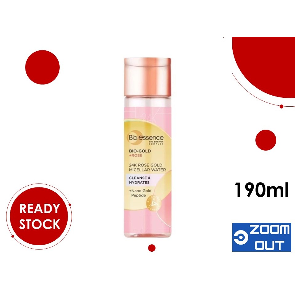 Bio Essence Bio-Gold 24K Rose Gold Micellar Water (190ml) | Shopee ...