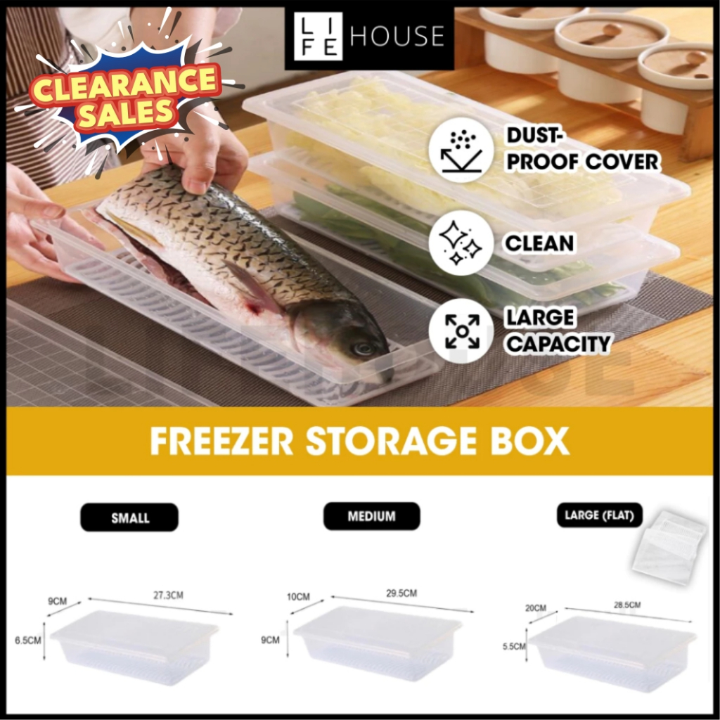 [Clearance] Freezer Storage Box Kitchen Rectangle Refrigerator Fridge ...