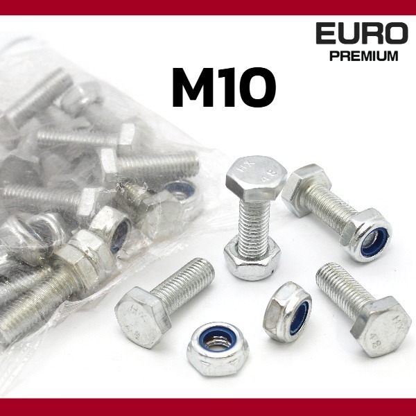 Hex Bolt High Tensile Steel Zinc Plating Full Thread Skru M10 Screw ...