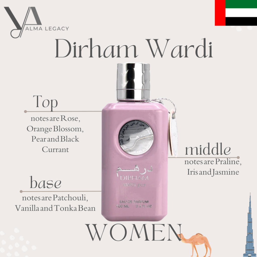 lattafa shop DIRHAM WARDI perfume EDP from 100 ml | Shopee Singapore