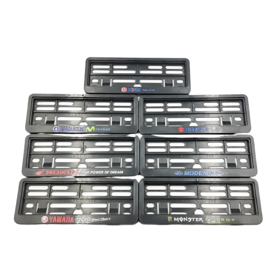 Motor number plate Frame cover with Logo 3" X 8" for all motorcycles ...