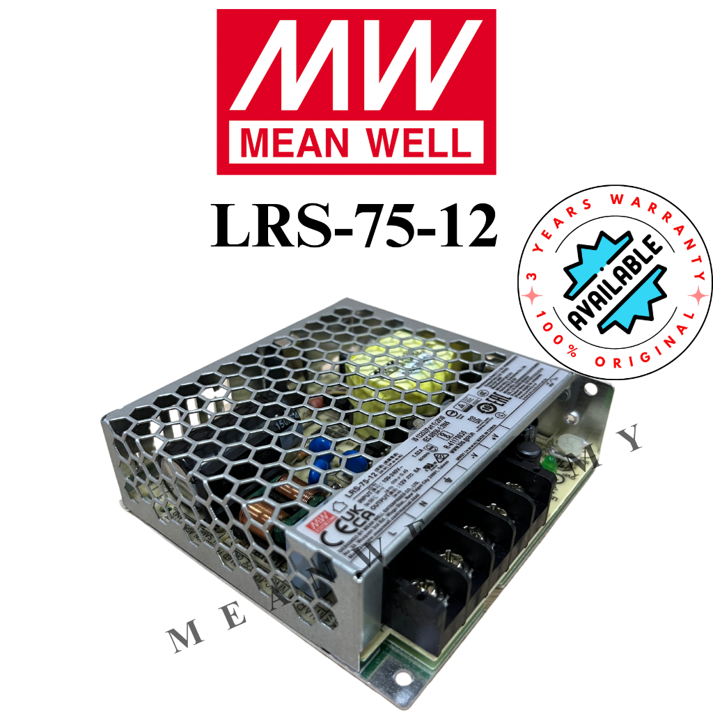 Mean Well LRS-75-12 75W 12V 6A MeanWell Single Output Switching Power Supply | Shopee Singapore