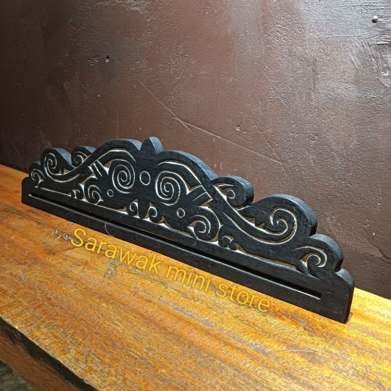 Sarawak Wooden Hanger Kain Pua Hanger Decorative Hanger 60cm Borneo ...